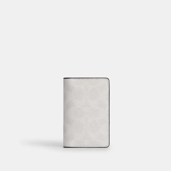COACH OUTLET Id Wallet In Signature Canvas - Chalk & Black