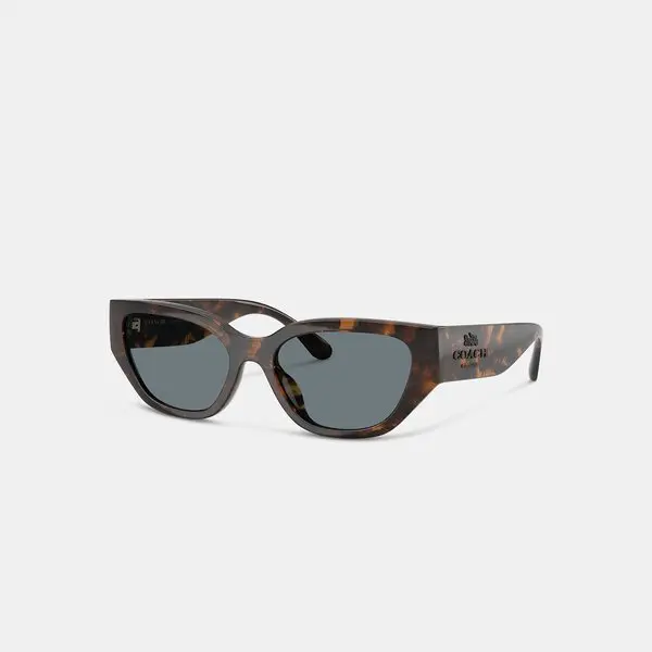 COACH OUTLET Coach Geometric Cat Eye Sunglasses - Dark Tortoise