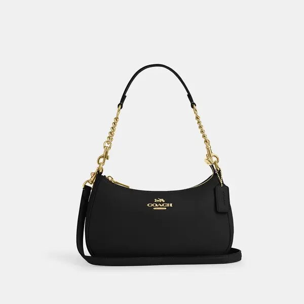 COACH OUTLET Teri Shoulder Bag In Refined Pebble Leather - Gold/black