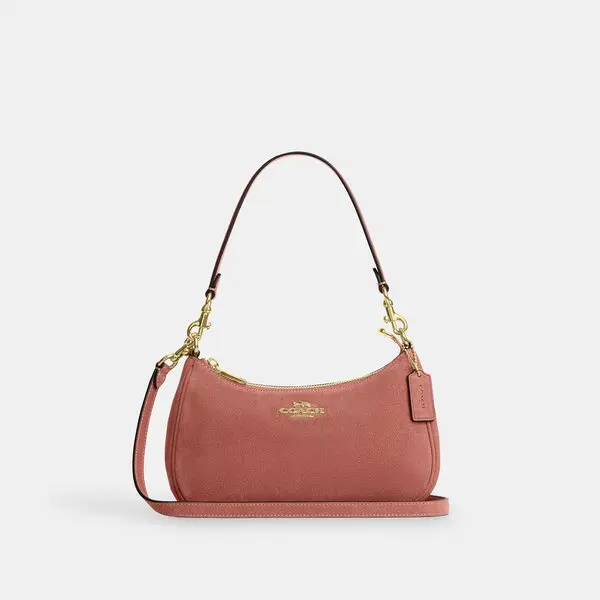 COACH OUTLET Teri Shoulder Bag In Refined Pebble Leather - Gold/blush Pink