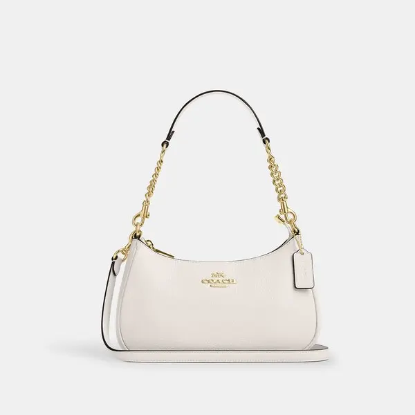COACH OUTLET Teri Shoulder Bag In Refined Pebble Leather - Gold/chalk