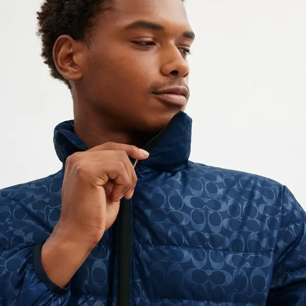 COACH OUTLET Coach Lightweight Down Jacket - Washed Navy