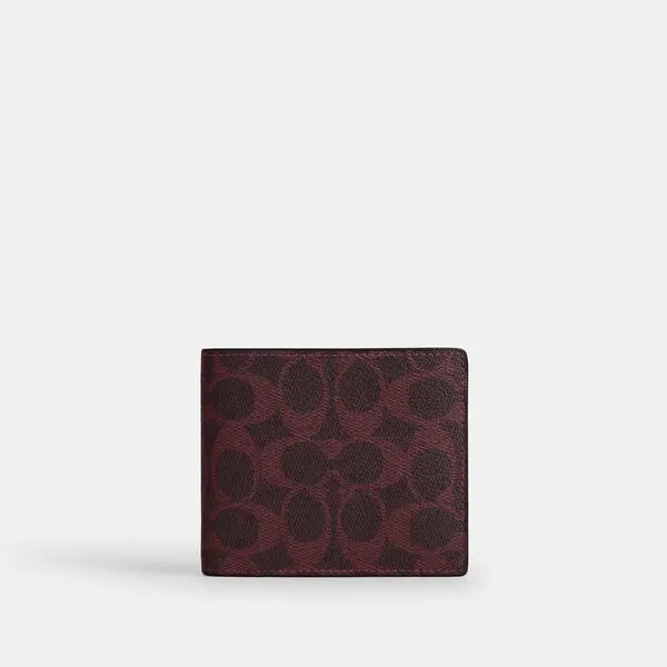 COACH OUTLET Coach Signature Canvas 3-in-1 Wallet - Black Currant
