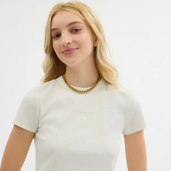 COACH OUTLET Coach New York Ribbed T-shirt - White