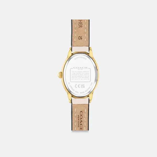 COACH OUTLET Talia Leather Watch - Chalk