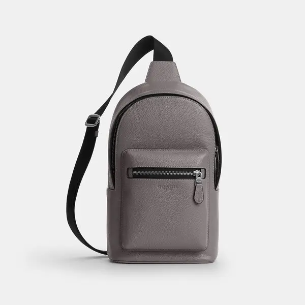 COACH OUTLET Coach West Pack In Refined Pebble Leather - Silver/graphite
