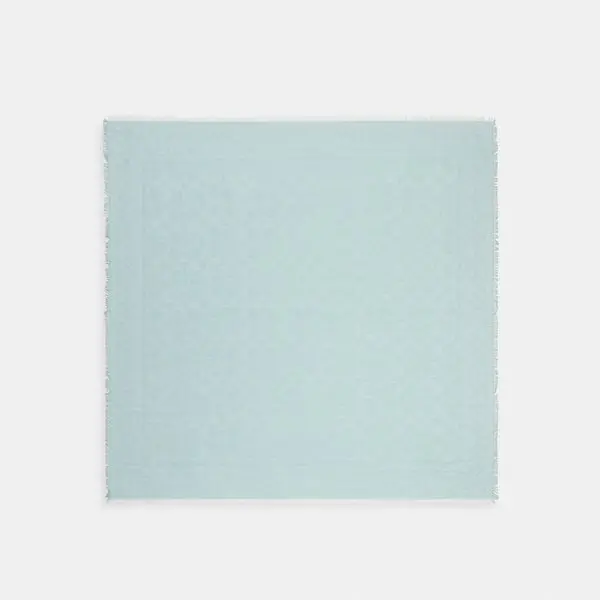 COACH OUTLET Signature Oversized Square Scarf - Light Blue