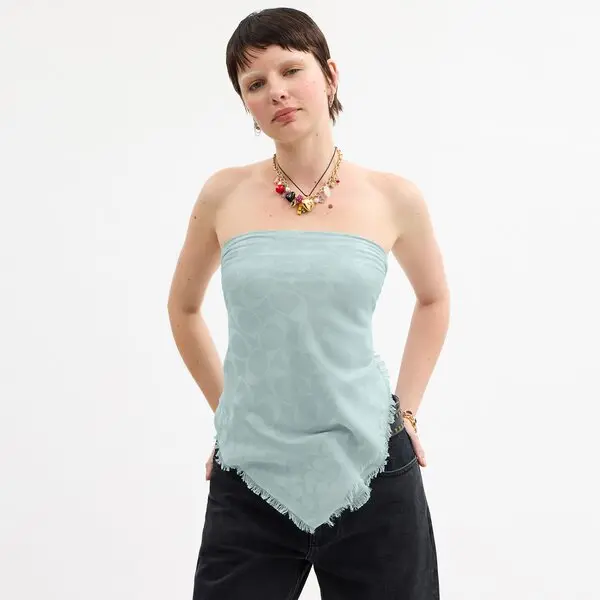 COACH OUTLET Signature Oversized Square Scarf - Light Blue