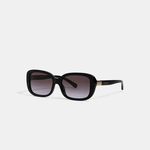 COACH OUTLET Coach Signature Rectangle Sunglasses - Black