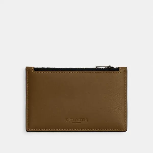COACH OUTLET Zip Card Case - Gunmetal/green