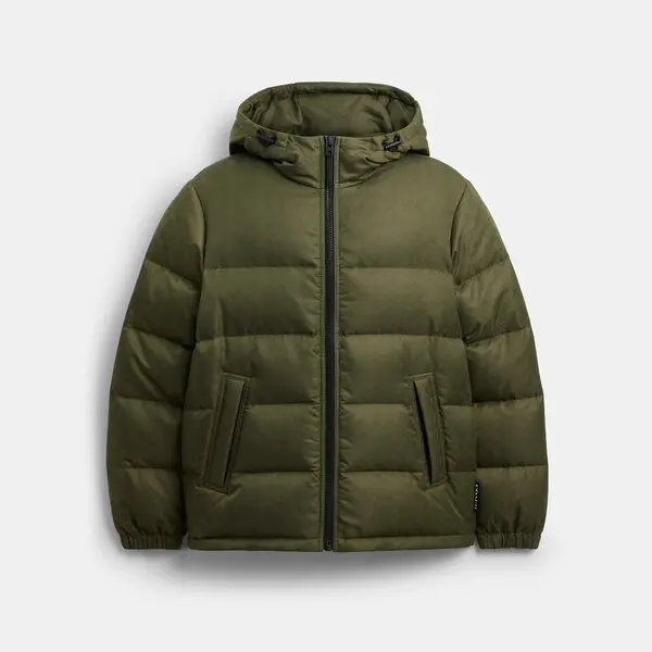 COACH OUTLET Coach Signature Down Jacket - Light Olive