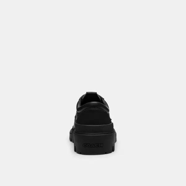 COACH OUTLET Coach Cameron Derby Shoes In Signature Leather - Black