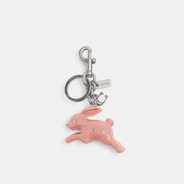 COACH OUTLET Bunny Bag Charm - Silver/pink