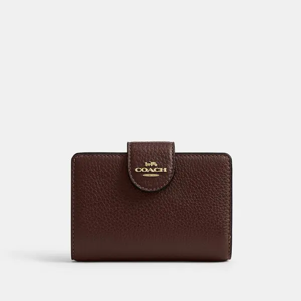 COACH OUTLET Medium Corner Zip Wallet - Gold/maple