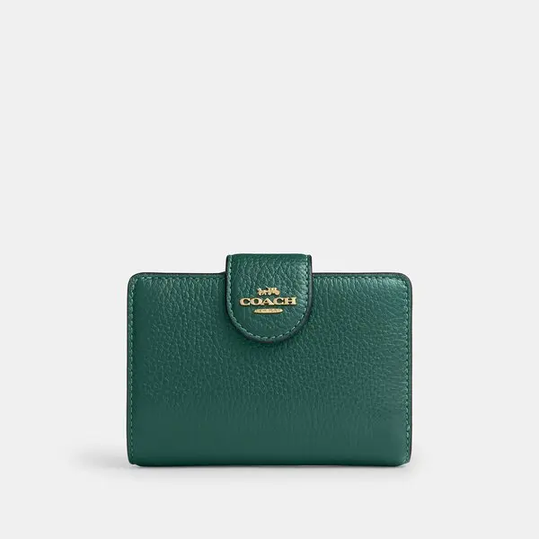 COACH OUTLET Medium Corner Zip Wallet - Im/emerald