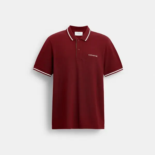 COACH OUTLET Signature Trim Polo In Organic Cotton - Syrah