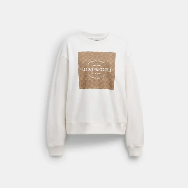 COACH OUTLET Coach Signature Square Crewneck Sweatshirt