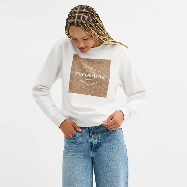 COACH OUTLET Signature Crewneck Sweatshirt