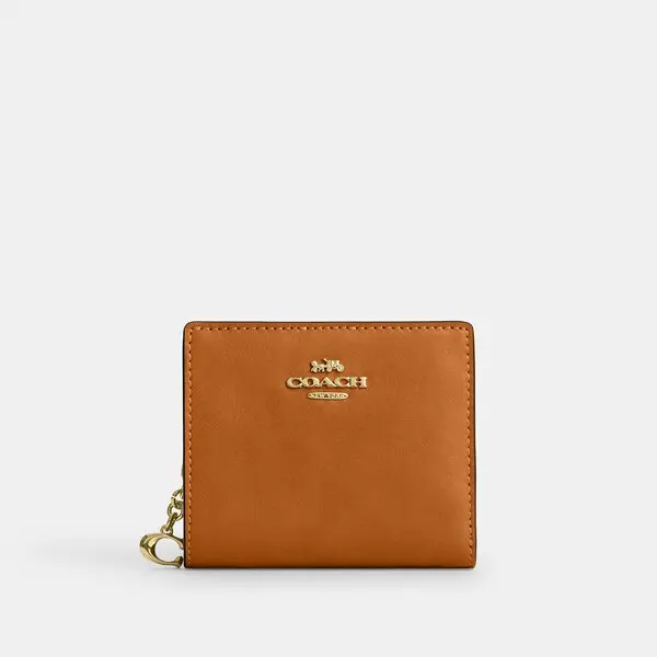 COACH OUTLET Snap Wallet - Gold/brown