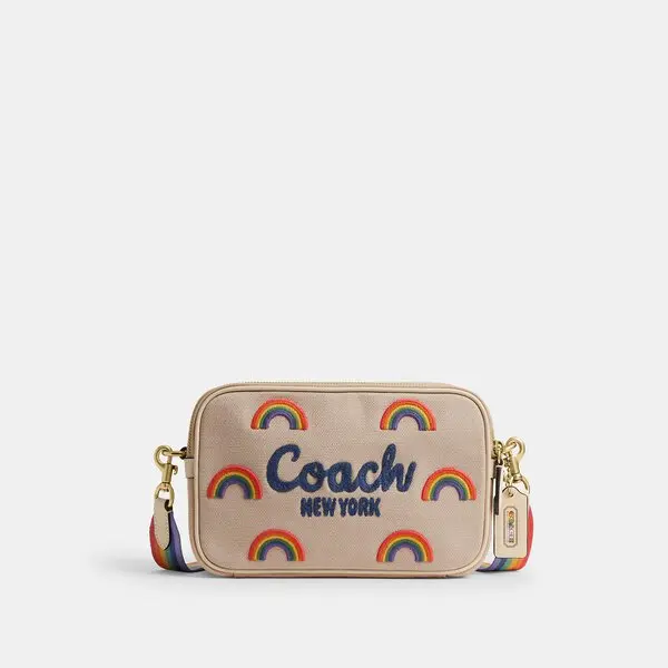 COACH OUTLET Coach Camera Bag With Rainbow Embroidery - Ivory Multi