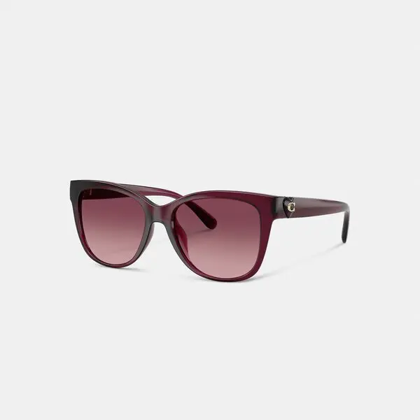 COACH OUTLET Signature Heart Oversized Square Sunglasses - Wine