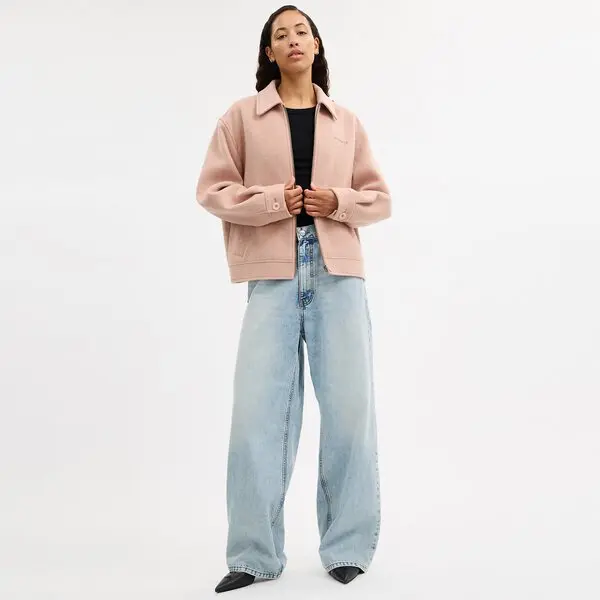 COACH OUTLET Coach Wool Zip Front Jacket