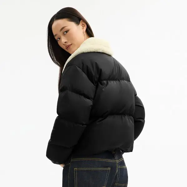 COACH OUTLET Puffer Jacket With Shearling Collar