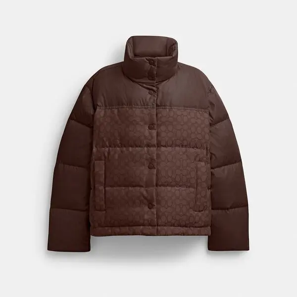 COACH OUTLET Coach Signature Down Jacket - Maple