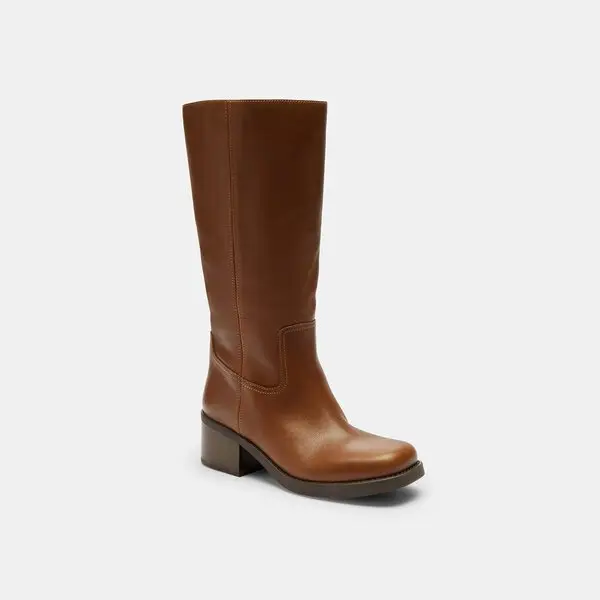 COACH OUTLET Tall Leather Boots - Sable