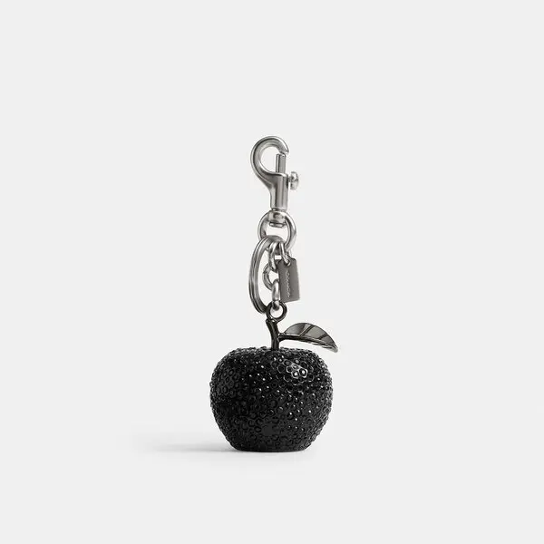 COACH OUTLET Coach Crystal Apple Bag Charm - Silver/black