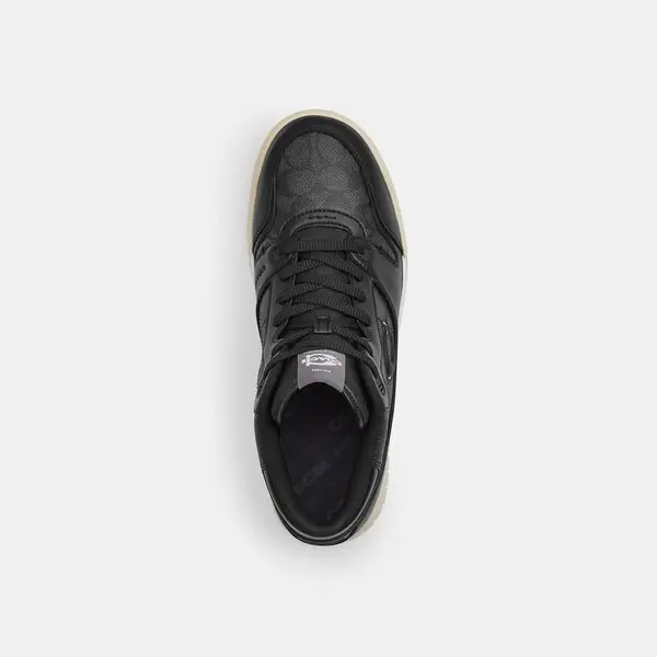COACH OUTLET Coach Soho Mid Top Sneakers In Signature Canvas - Charcoal/black