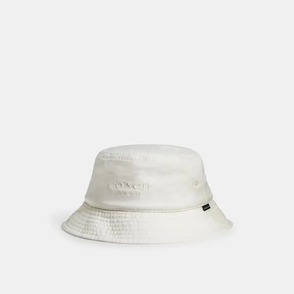 COACH OUTLET Denim Bucket Hat - Chalk