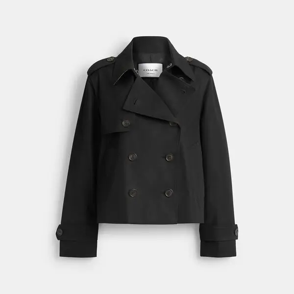 COACH OUTLET Coach Short Trench Coat - Black