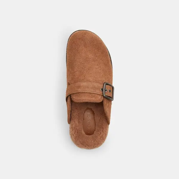 COACH OUTLET Coach Buckle Clog In Signature Jacquard And Leather