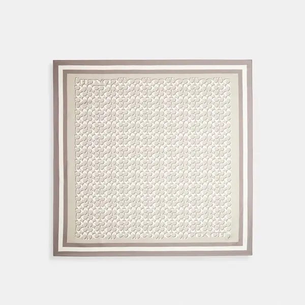 COACH OUTLET Signature Silk Square Scarf - Bone