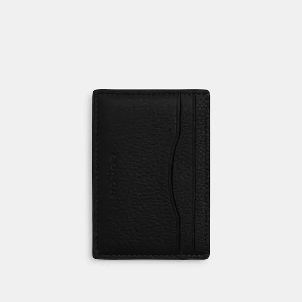 COACH OUTLET Card Case With Money Clip - Gunmetal/black