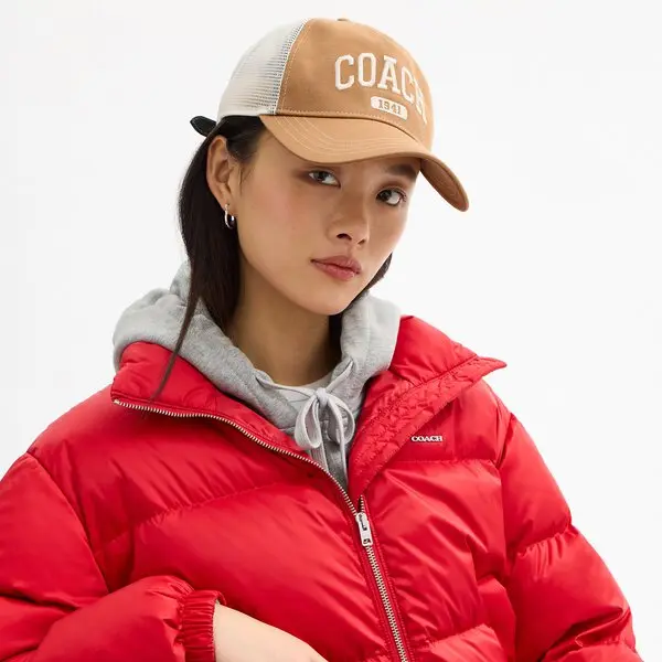 COACH OUTLET Coach 1941 Varsity Trucker Hat - Light Saddle