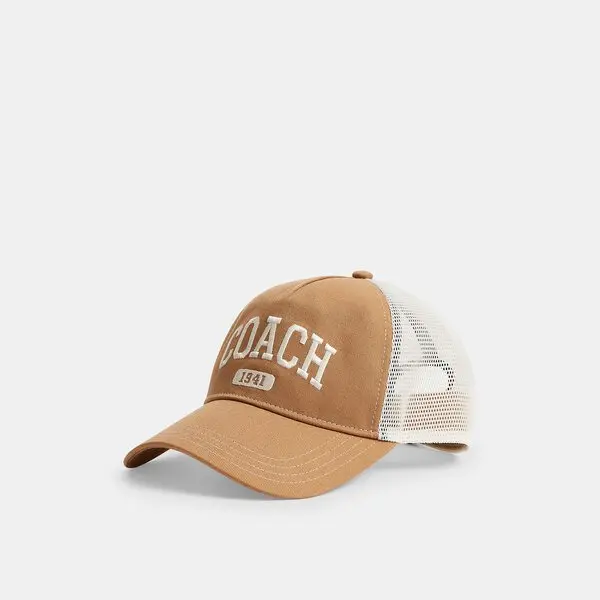 COACH OUTLET Coach 1941 Varsity Trucker Hat - Light Saddle
