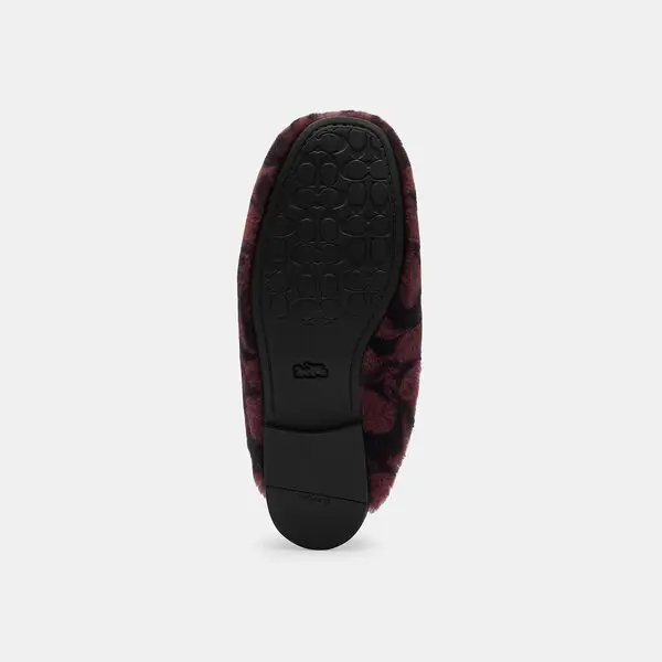 COACH OUTLET Coach Signature Shearling Slipper - Merlot
