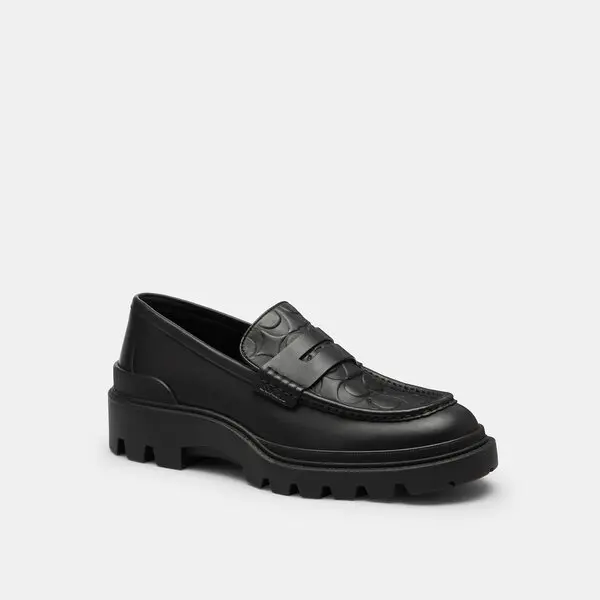 COACH OUTLET Coach Loafer In Signature Leather - Black