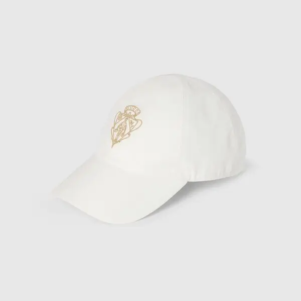 Gucci Embroidered Cotton Baseball Cap - White