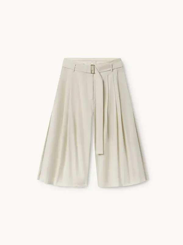 Co Pleated Belted Culottes