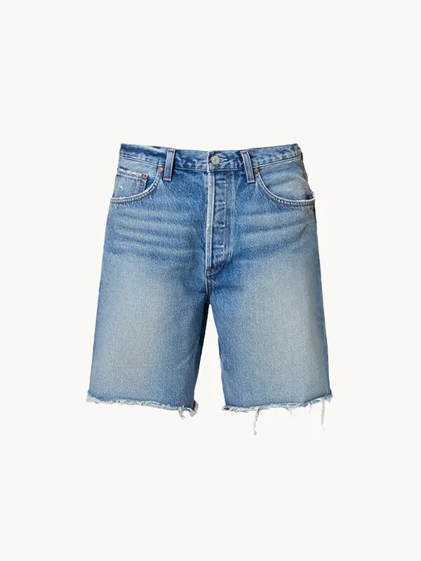 AGOLDE Indra Wide-leg Denim Shorts