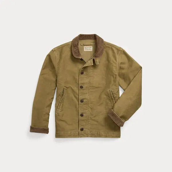 Ralph Lauren Corduroy-collar Cotton Deck Jacket - Khaki Drab