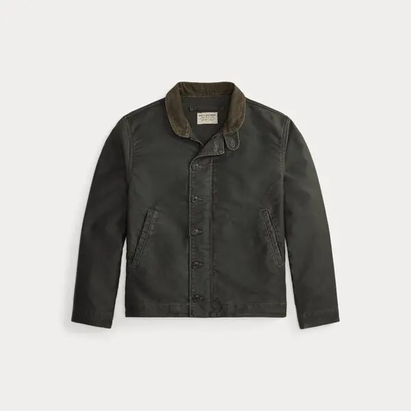 Ralph Lauren Corduroy-collar Cotton Deck Jacket - Vintage Black