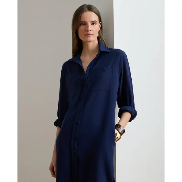 Ralph Lauren Double-faced Georgette Shirtdress