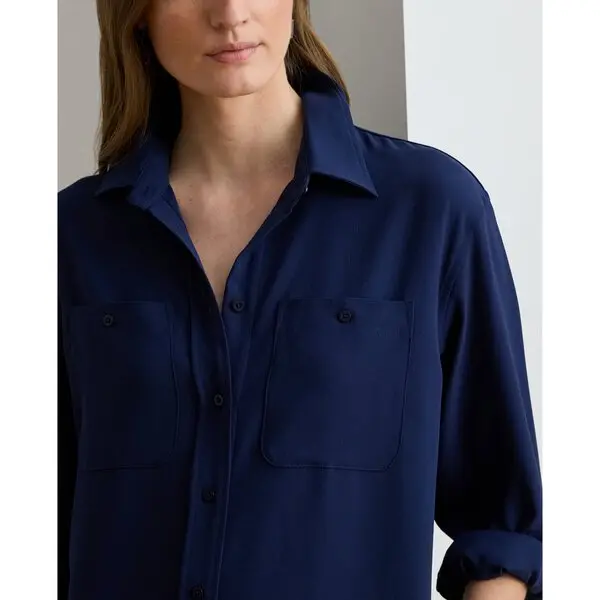 Ralph Lauren Double-faced Georgette Shirtdress