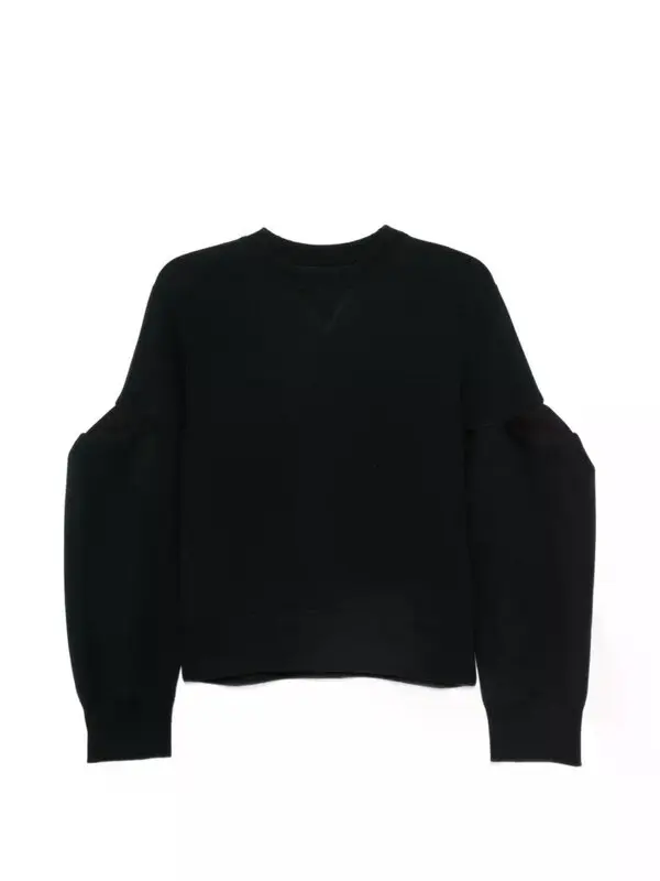 Sacai Puff Sleeve Crewneck Sweater