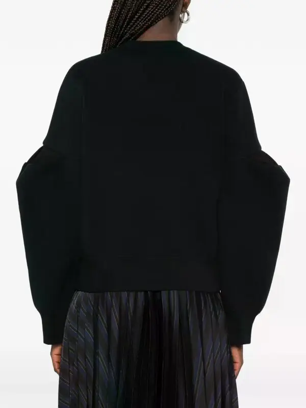 Sacai Puff Sleeve Crewneck Sweater