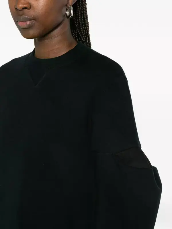 Sacai Puff Sleeve Crewneck Sweater